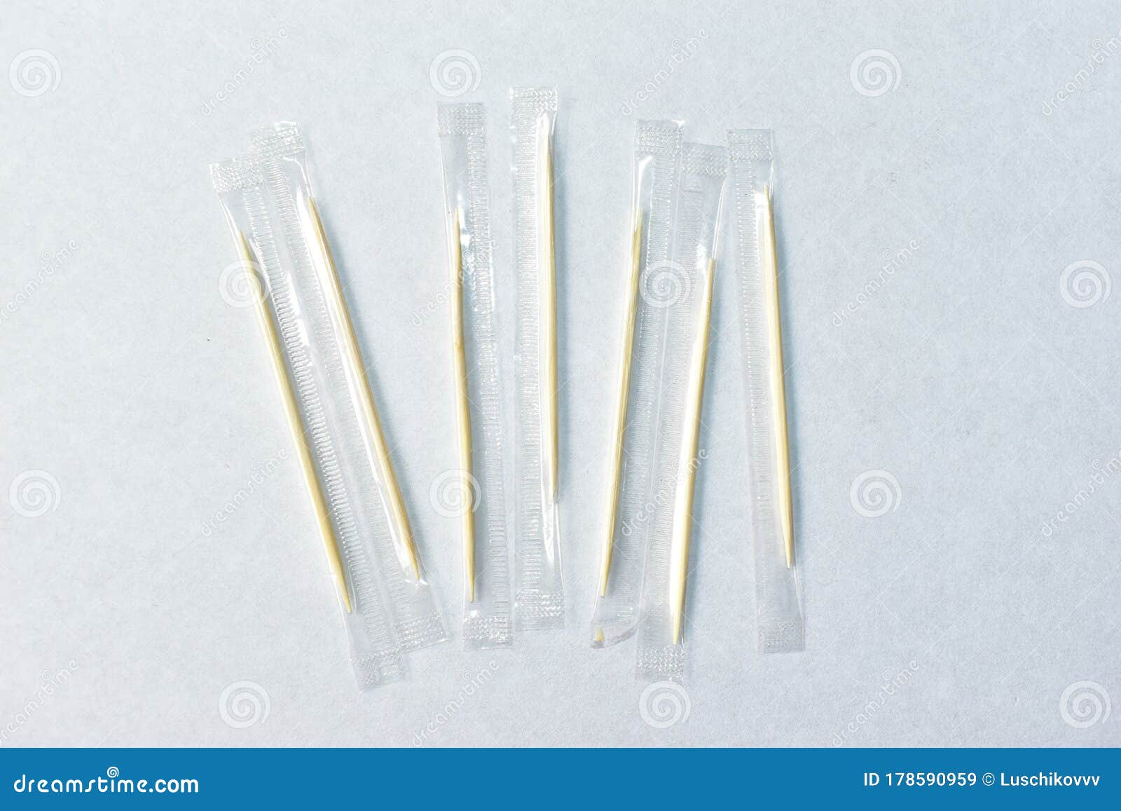 Toothpicks Individually Packed In Plastic On White Royalty-Free Stock ...