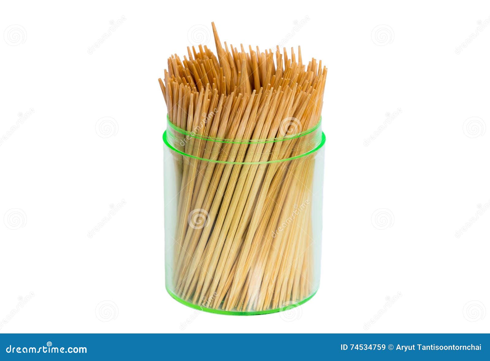 Toothpicks in box. stock image. Image of bamboo, individual - 74534759