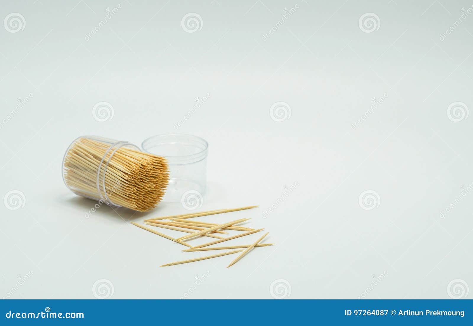 Bottle With Toothpicks On A White Background. The Toothpick Falls ...