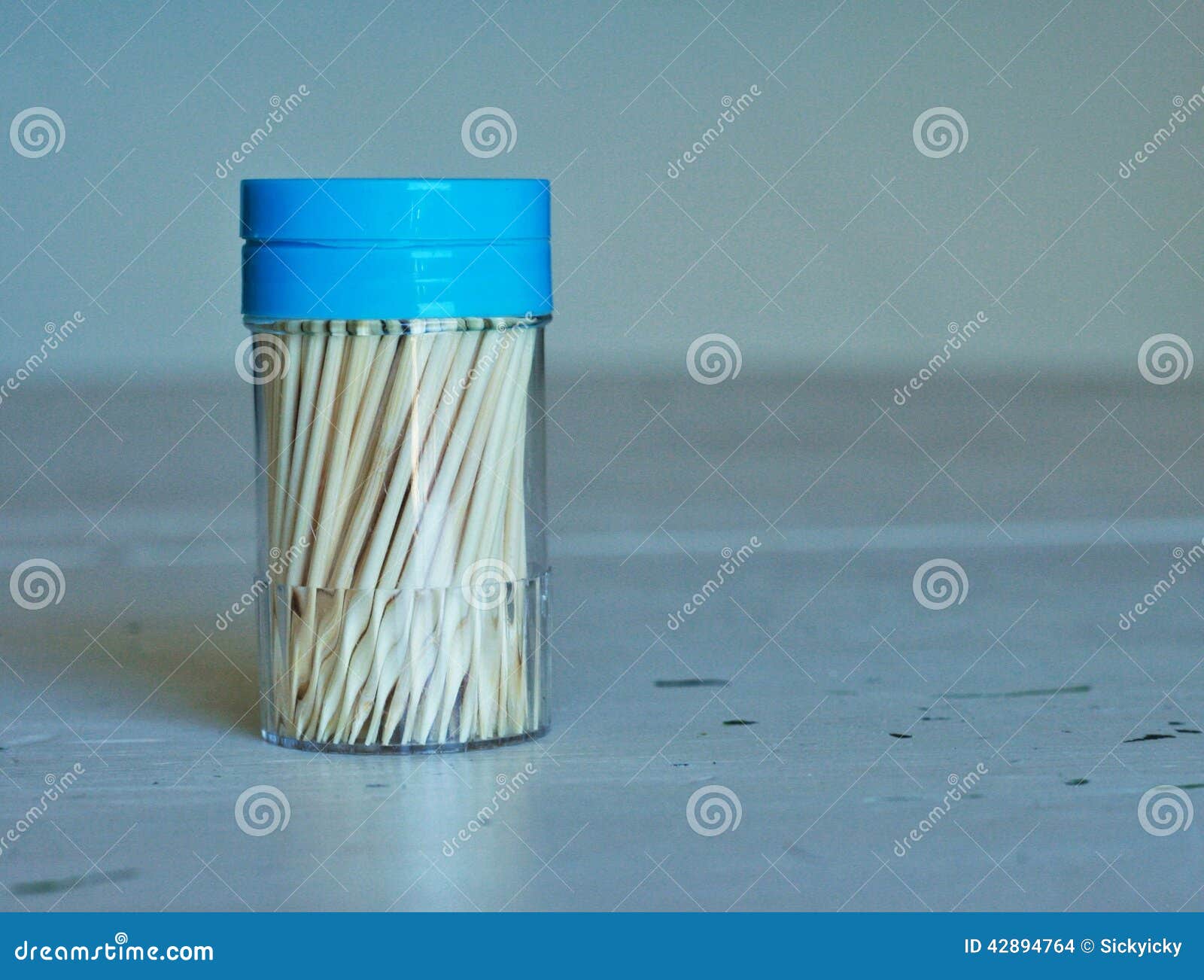 Toothpicks in a dispenser stock photo. Image of blue - 42894764