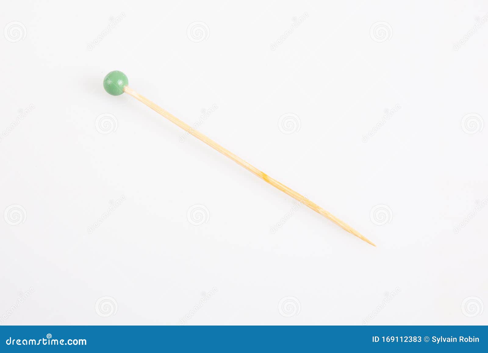 Toothpicks Food Pick with Green Handle Ball Stock Image - Image of ...