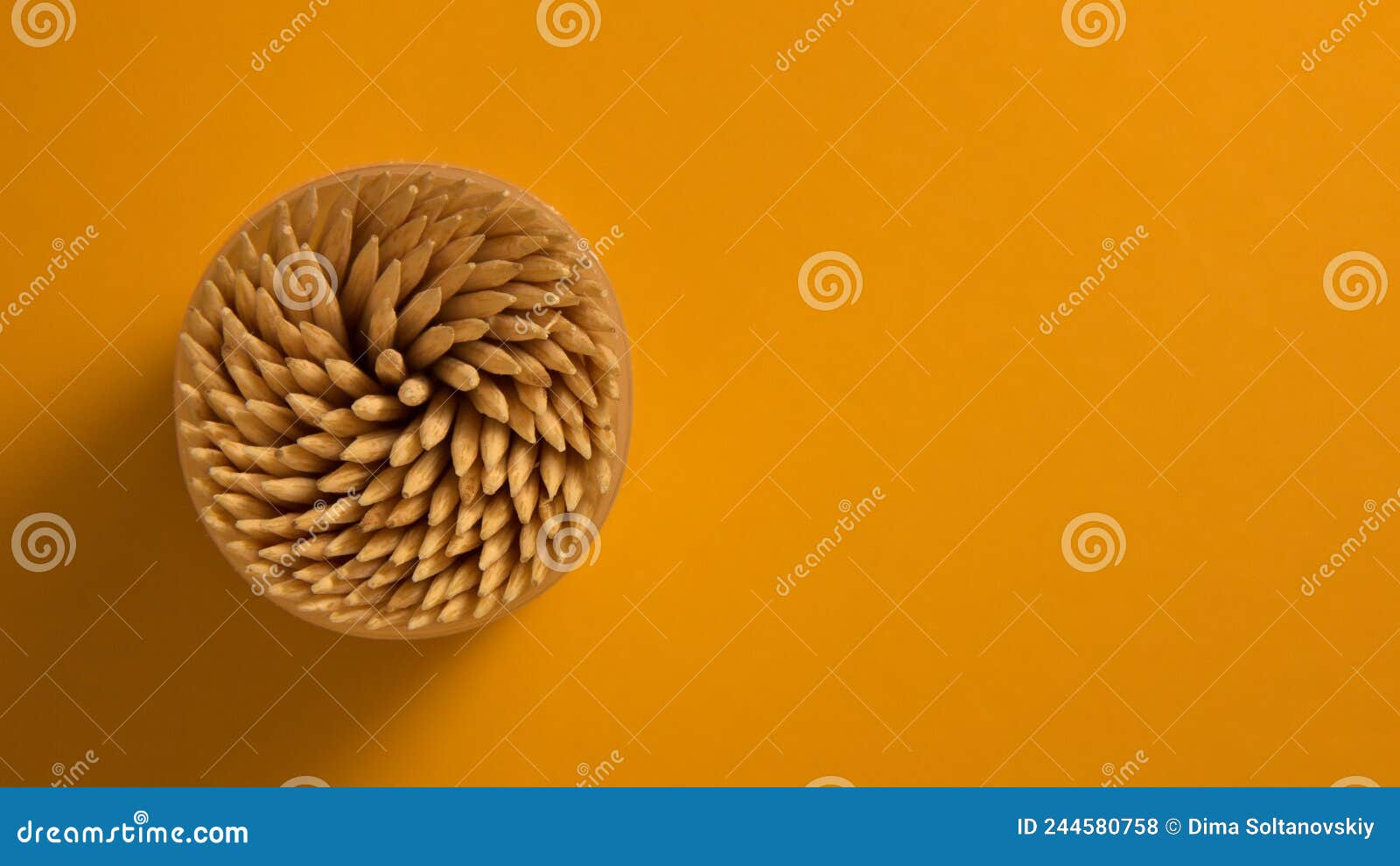 Toothpicks. on an Orange Background Stock Photo - Image of sharp ...