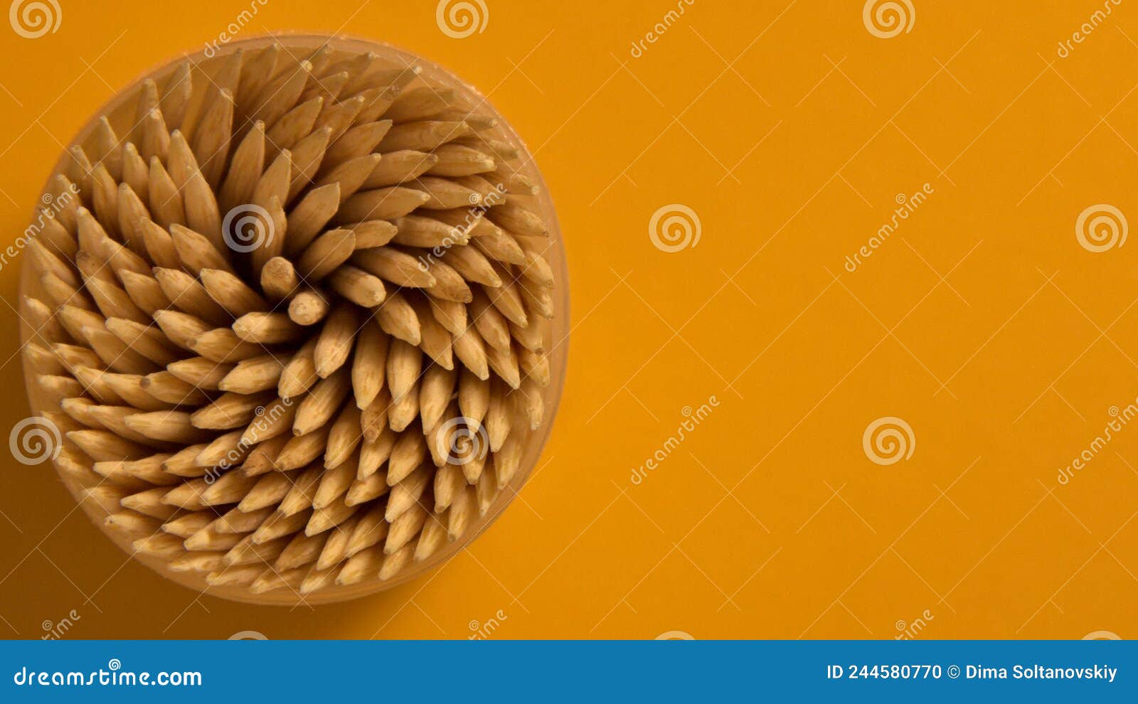 Toothpicks. on an Orange Background. Place for Text. Stock Photo ...