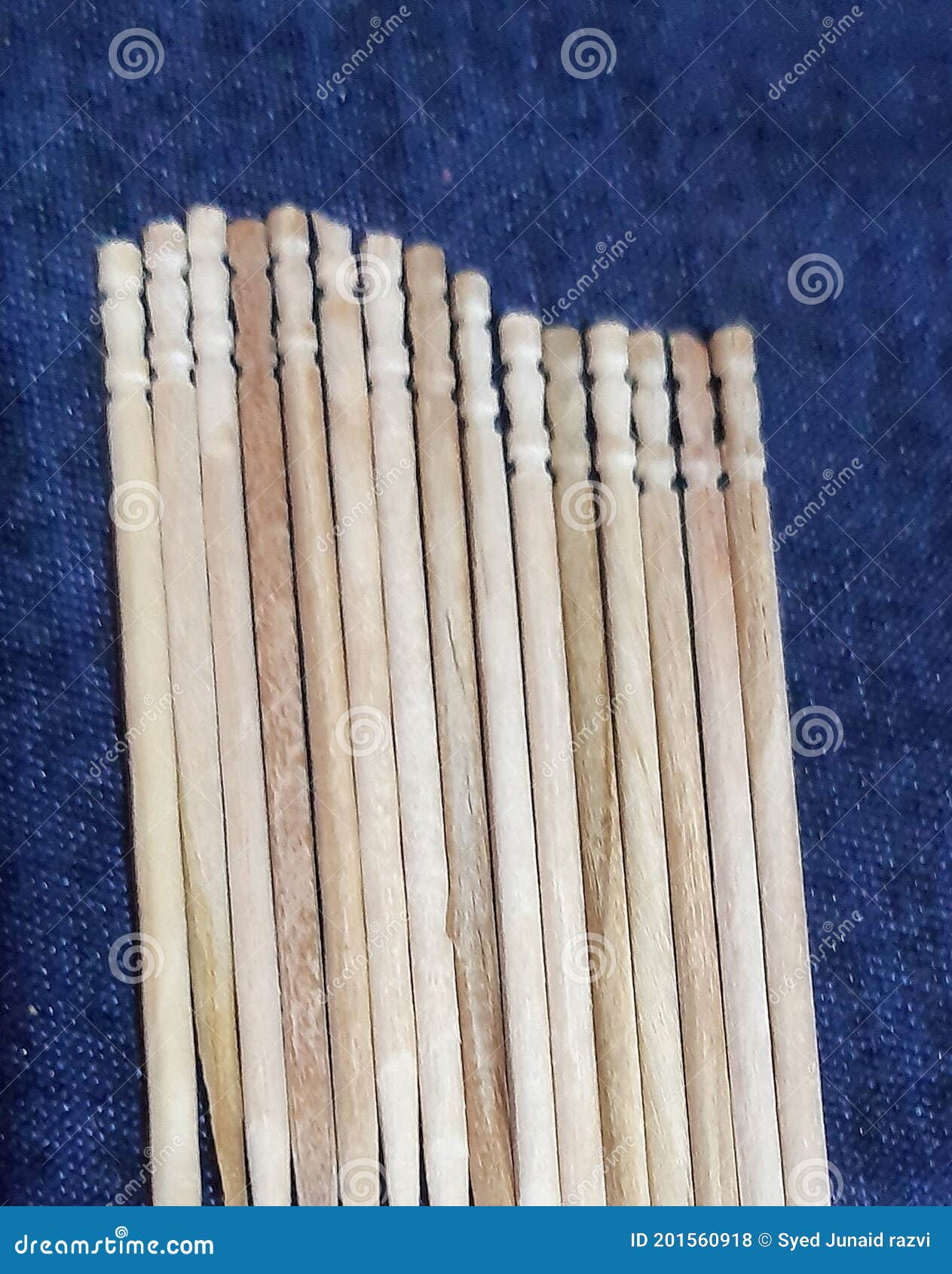 Toothpicks Placed on a Dark Blue Surface Stock Photo - Image of ...