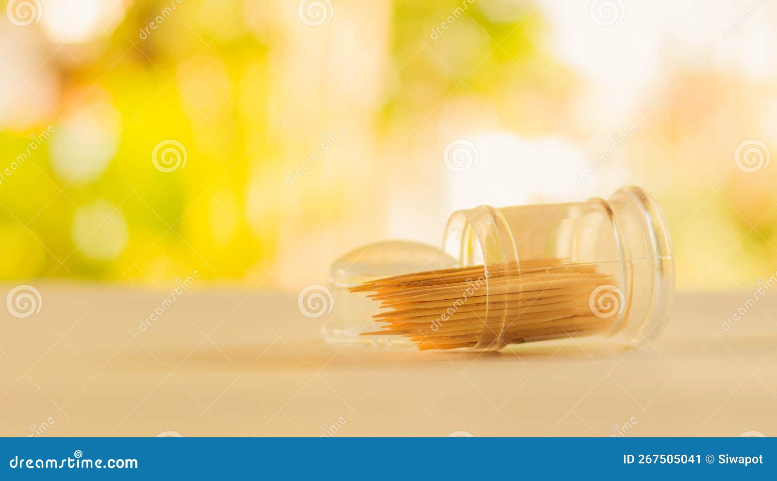 Toothpicks in Plastic Box on Natural Light Stock Image - Image of clean ...