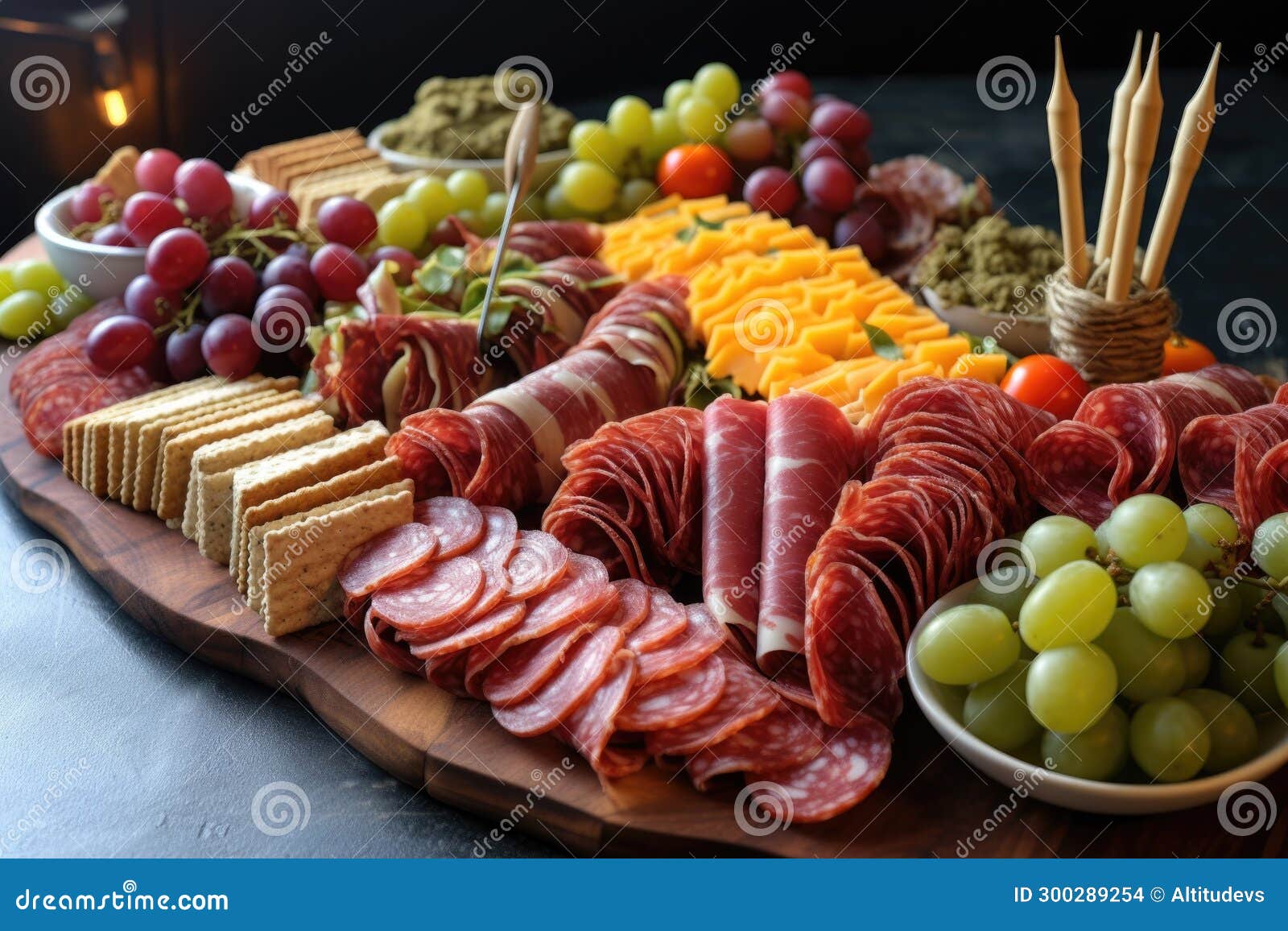 Toothpicks on the Side of a Meat and Cheese Charcuterie Board Stock ...