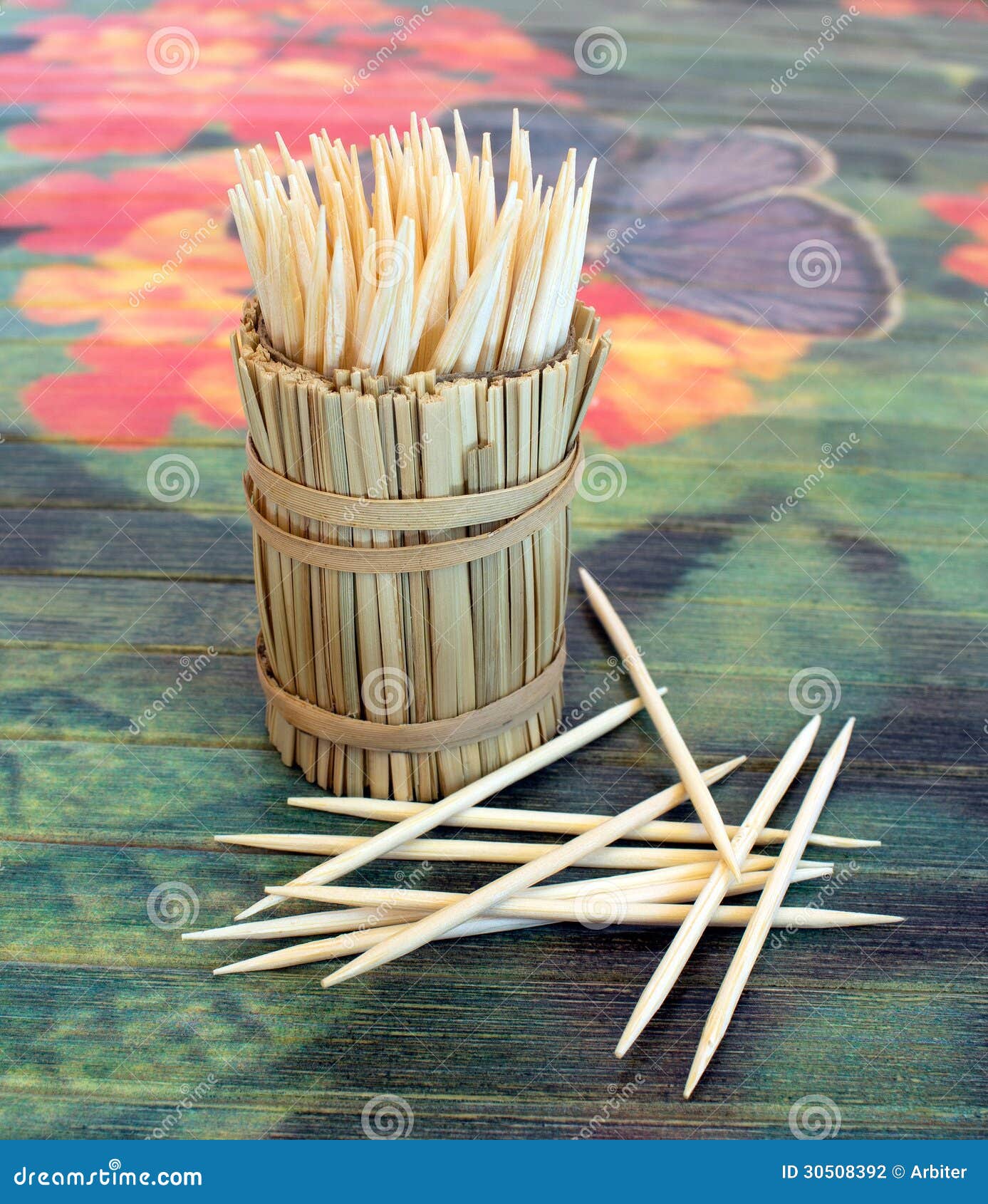 Toothpicks on table stock photo. Image of stand, lunch - 30508392