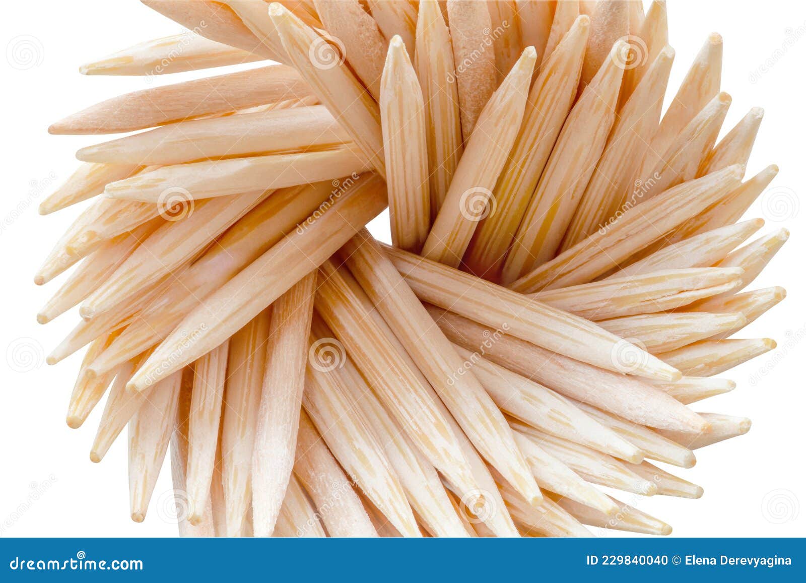 Toothpicks, Top View, Twisted Around the Circumference, Macro Close-up ...