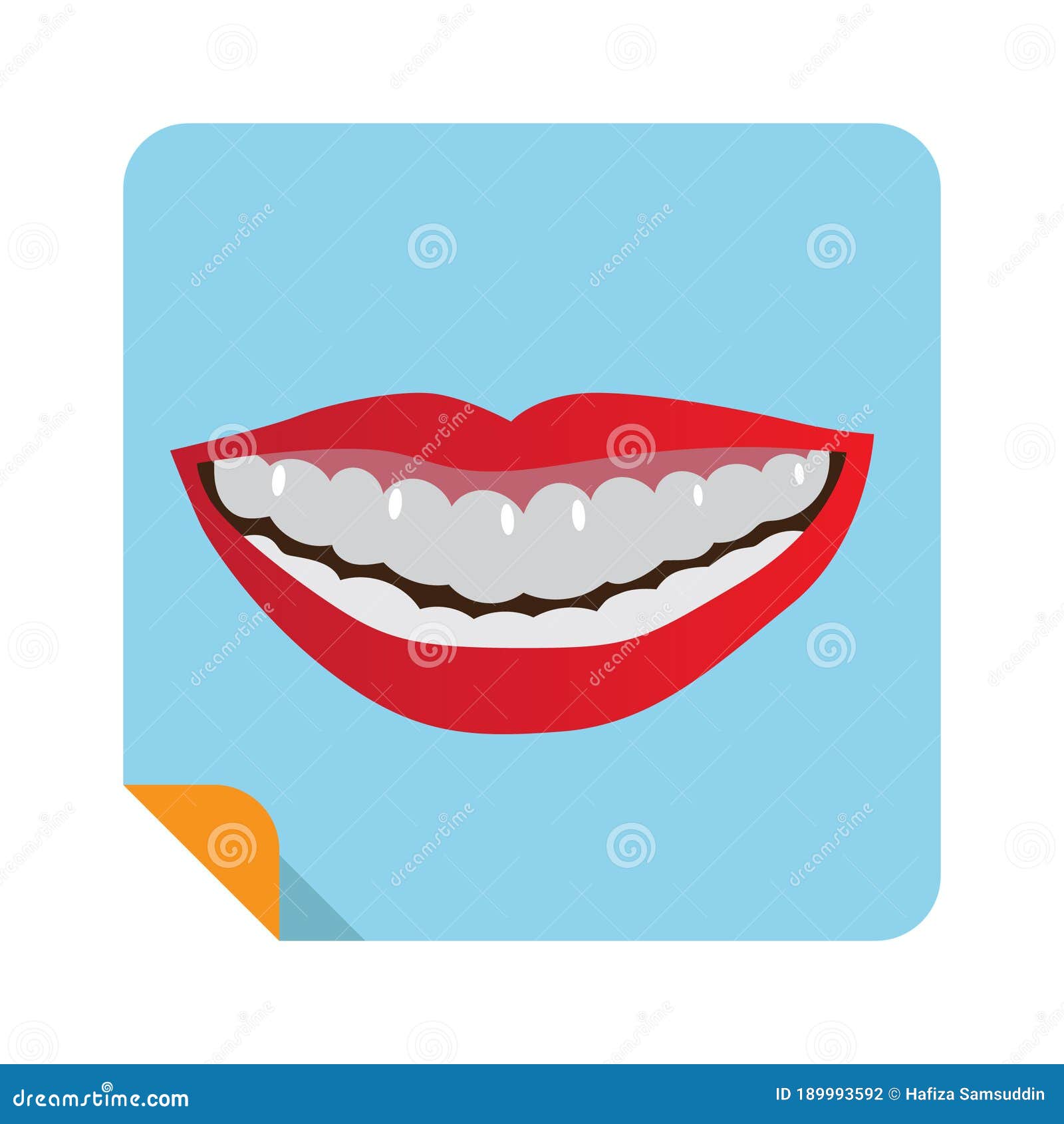 Toothy Smile. Vector Illustration Decorative Design Stock Vector ...