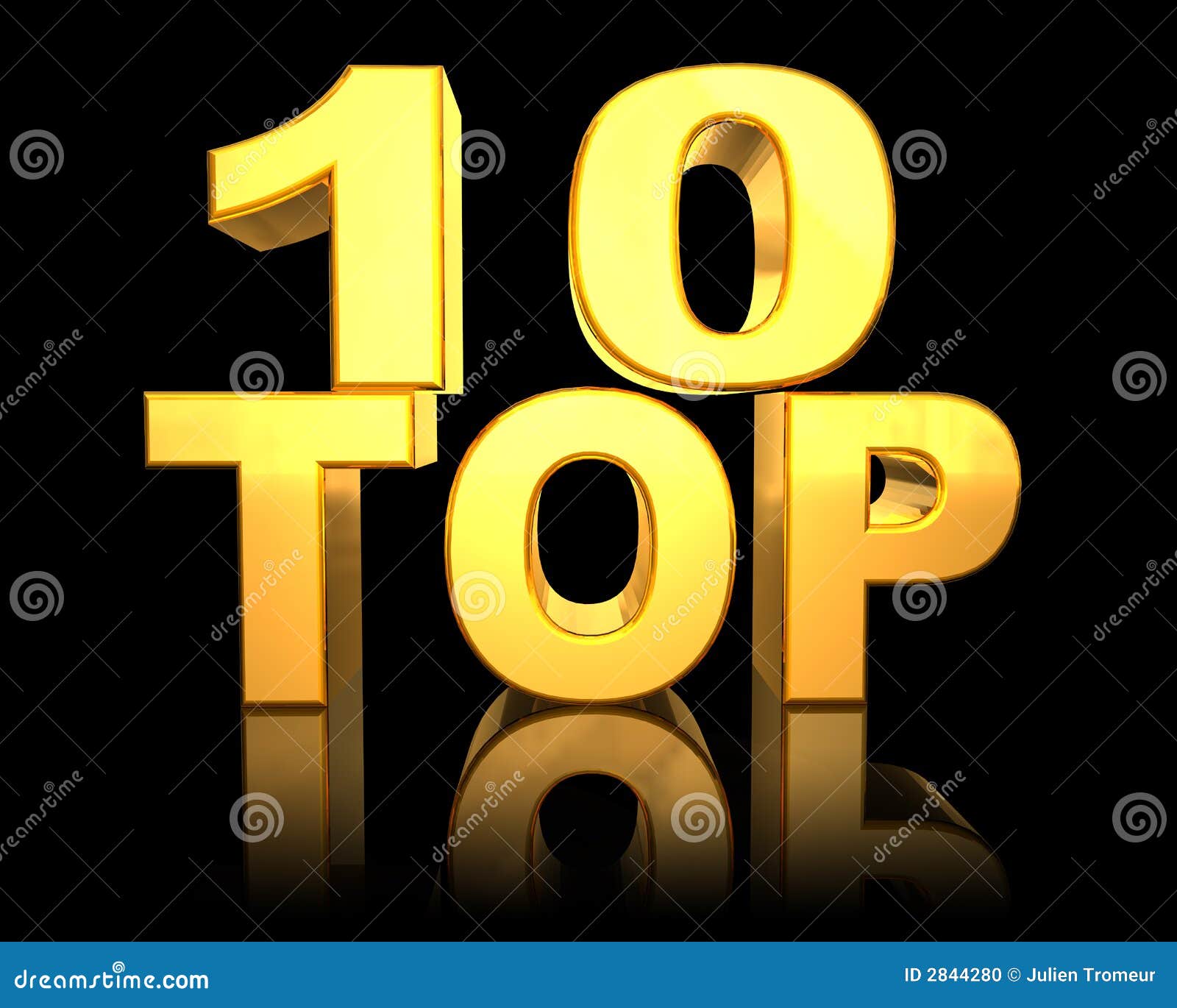 Top 10 stock illustration. Illustration of list, gold - 2844280