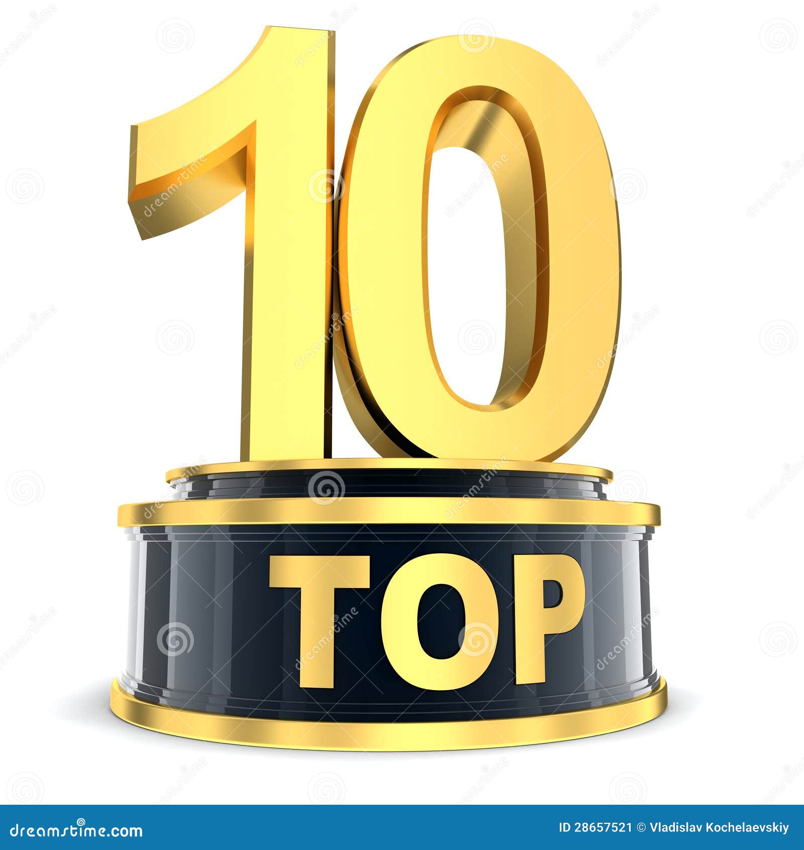 Top 10 award stock illustration. Illustration of chart - 28657521
