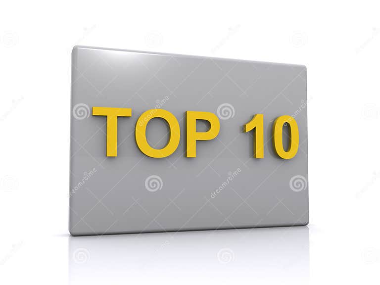 Top 10 sign stock illustration. Illustration of background - 25139043