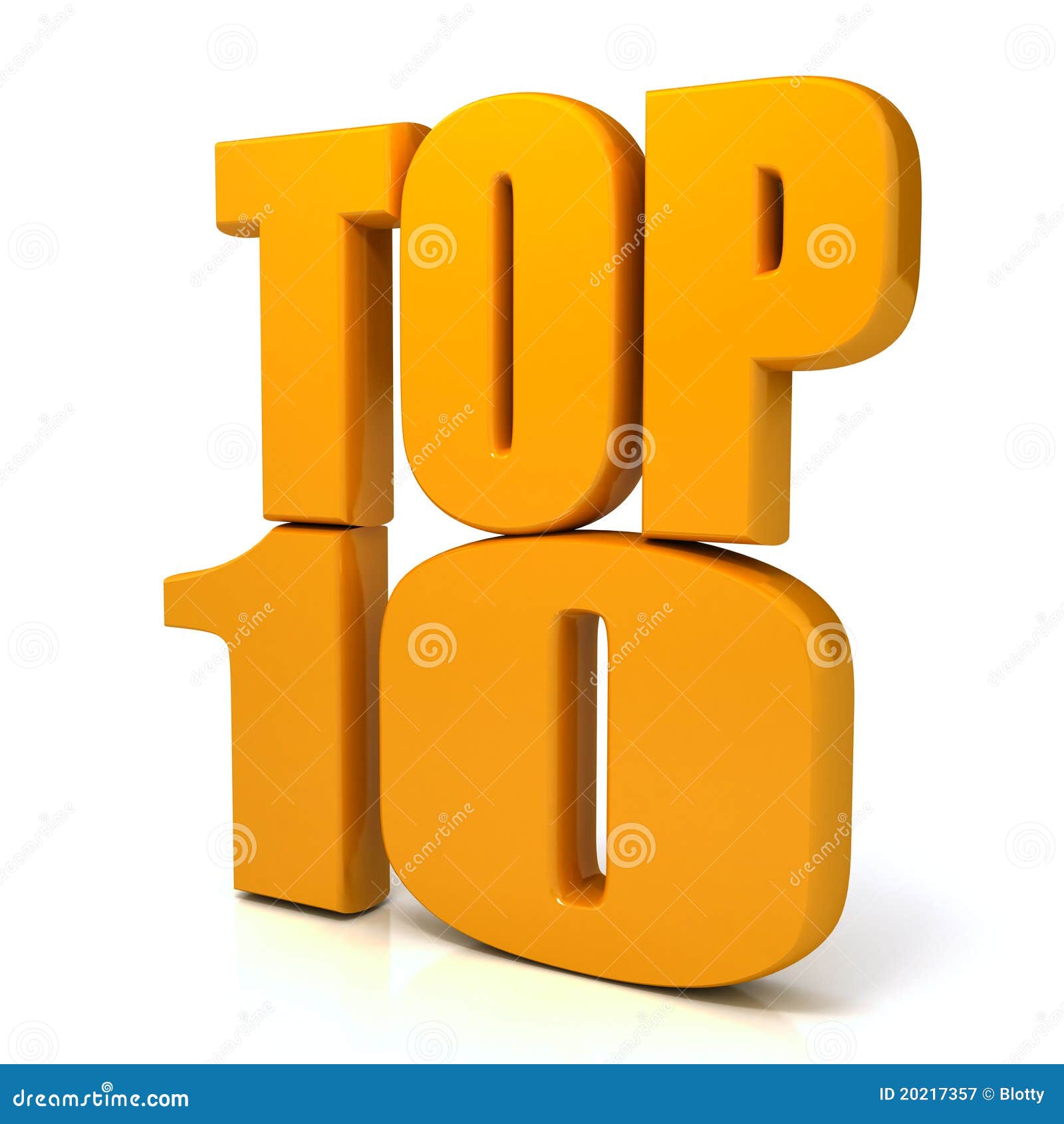 Top 10 Words Over White Background Stock Illustration - Illustration of ...
