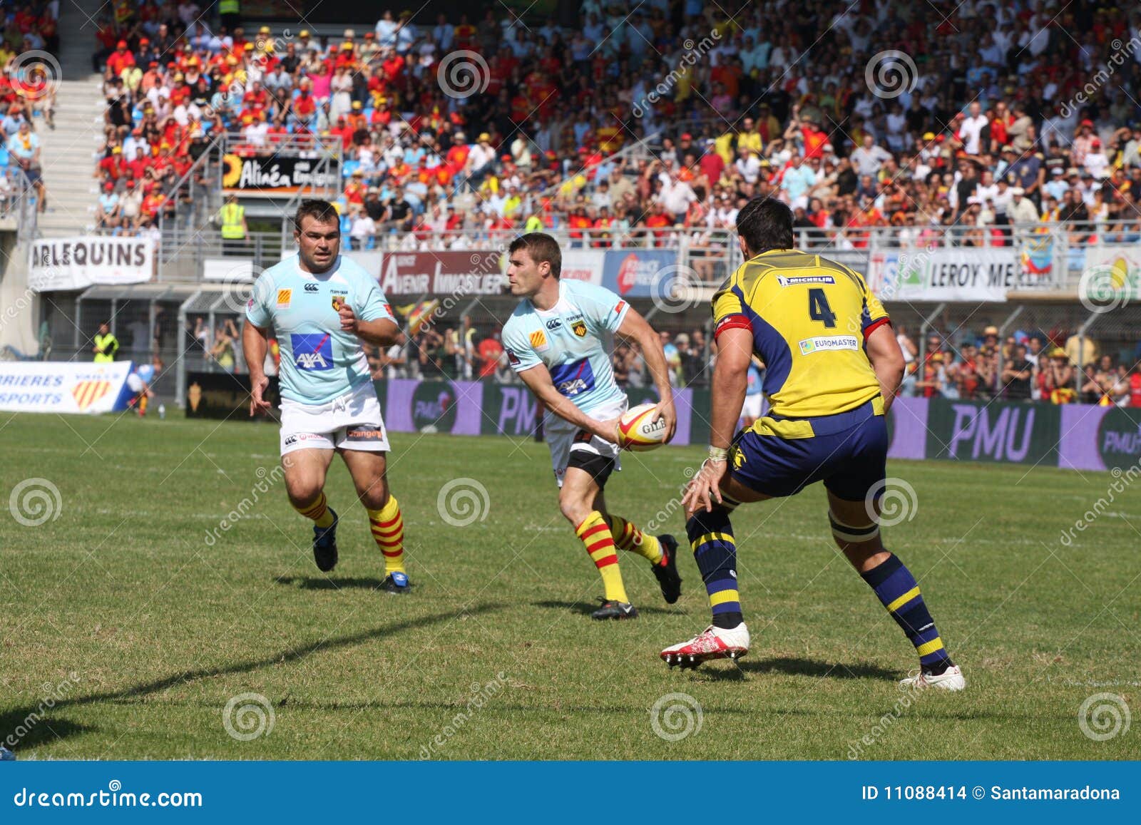 Top 14 Rugby Match USAP Vs ASM Editorial Stock Image - Image of ovalie ...