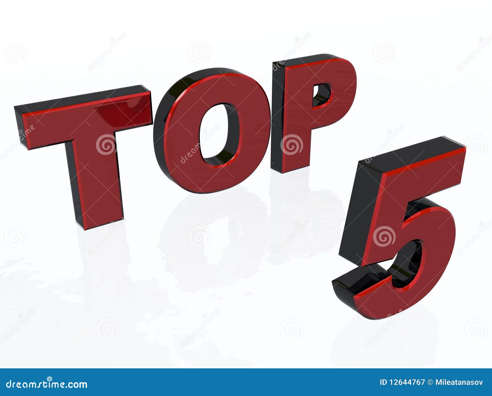 Top 5 stock illustration. Illustration of number, title - 12644767