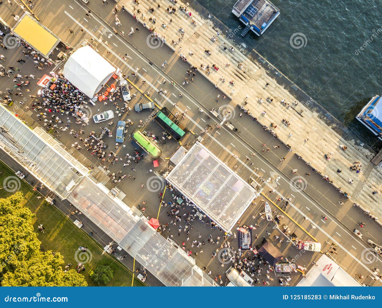 Top Aerial View of People Crowd on Summer Fair Editorial Stock Photo ...