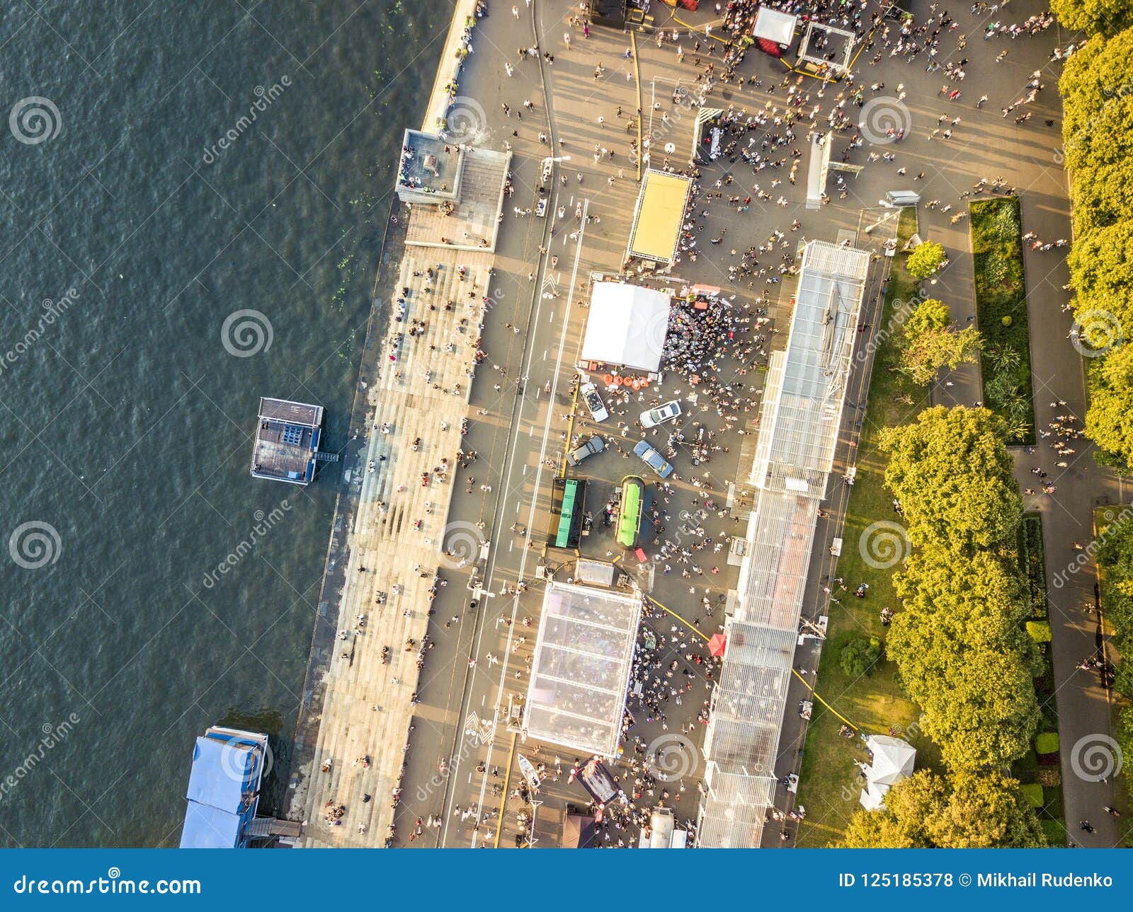 Top Aerial View of People Crowd on Summer Fair Stock Photo - Image of ...