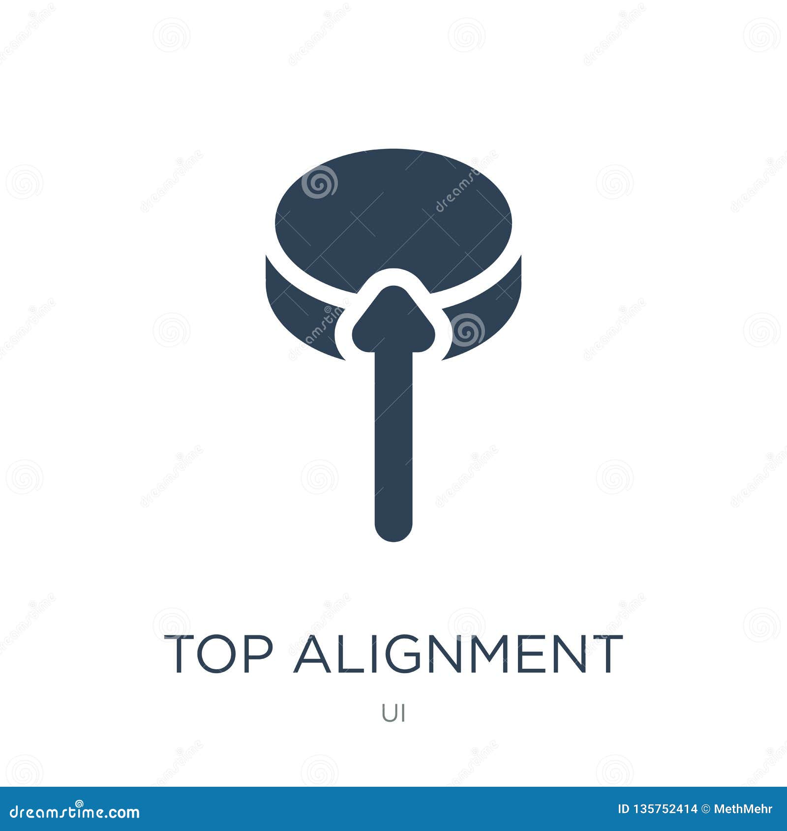 Top Alignment Icon in Trendy Design Style. Top Alignment Icon Isolated ...