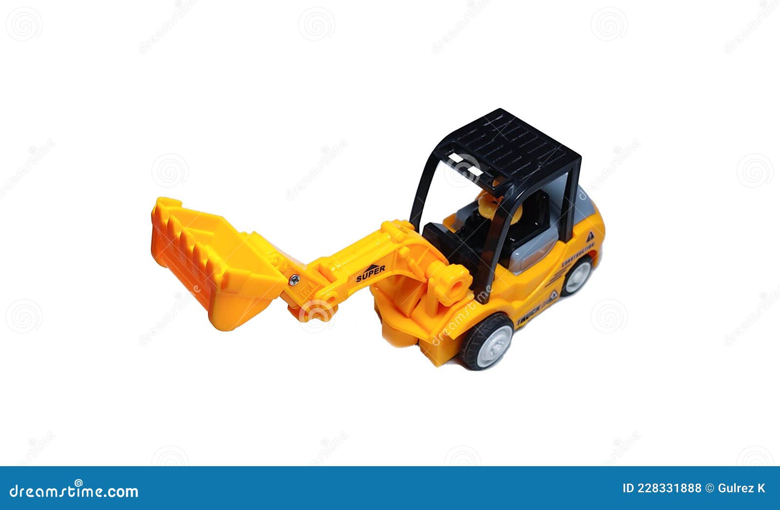 Top Angle View of Excavator Machine Isolated on White Background Stock ...