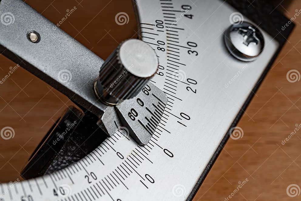 Top Angle View of a Protractor Stock Photo - Image of instrument, angle ...