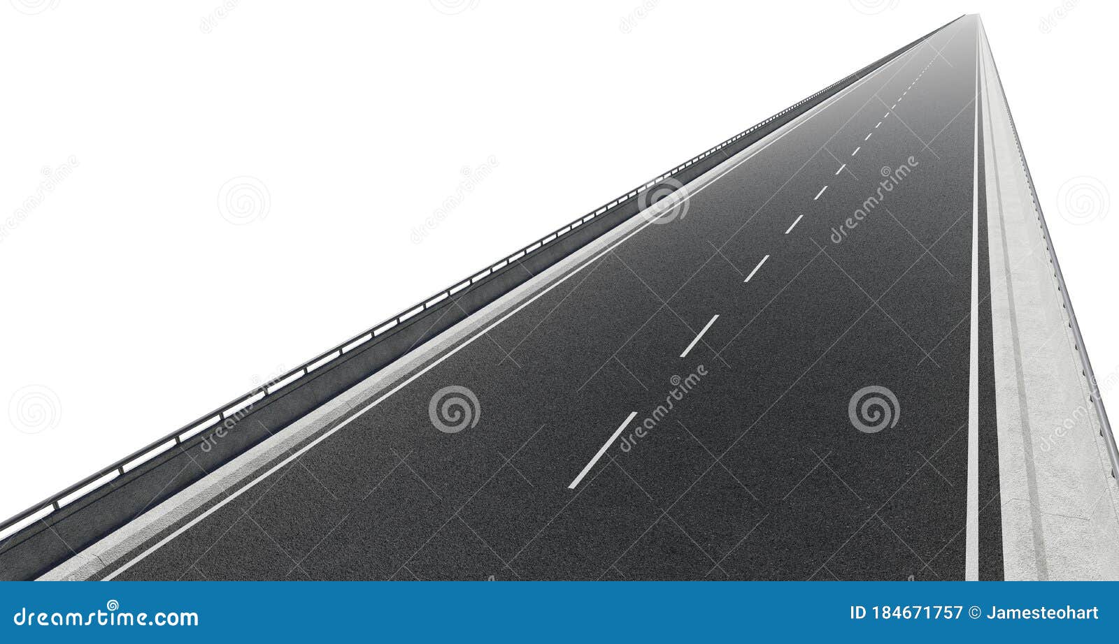 Top Angle View of Straight Asphalt Road Stock Illustration ...