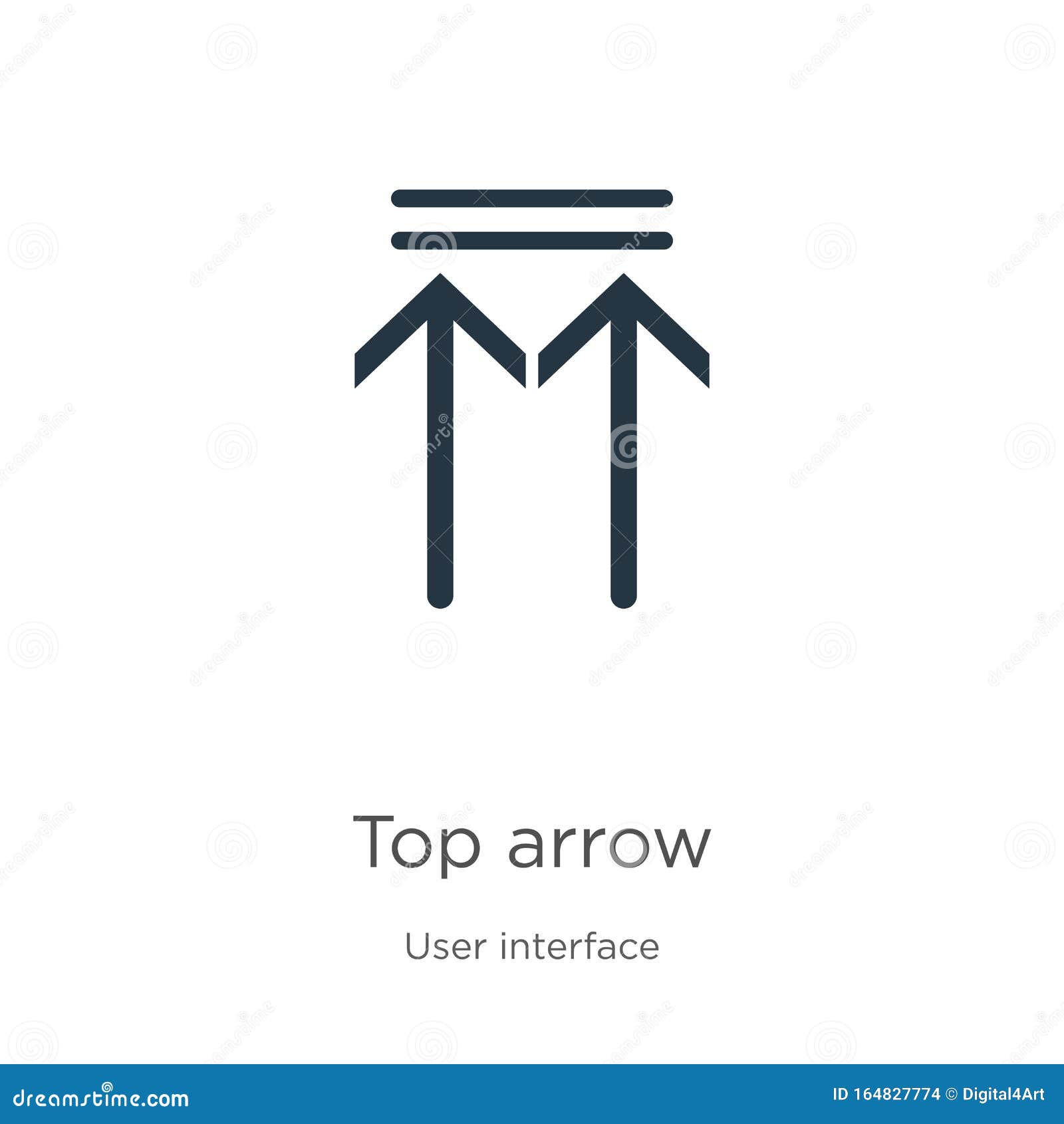 Top Arrow Icon Vector. Trendy Flat Top Arrow Icon from User Interface ...