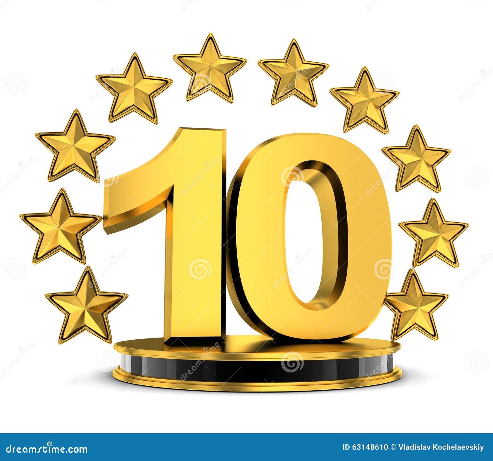 Top 10 award stock illustration. Illustration of chart - 63148610