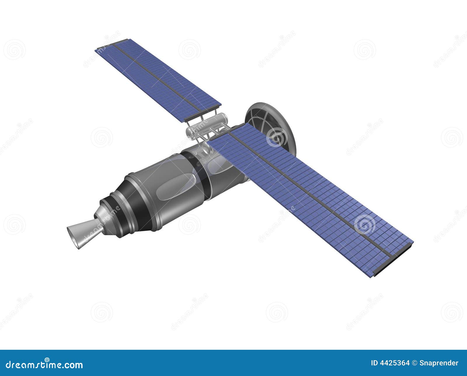 Top back view of satellite stock illustration. Illustration of silver ...