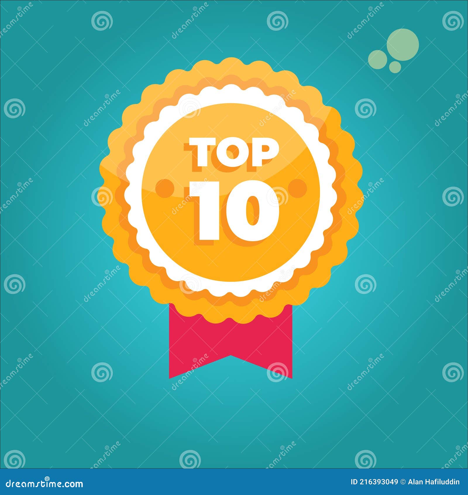 Top 10 Badges Symbol or Icon Vector Stock Vector - Illustration of ...