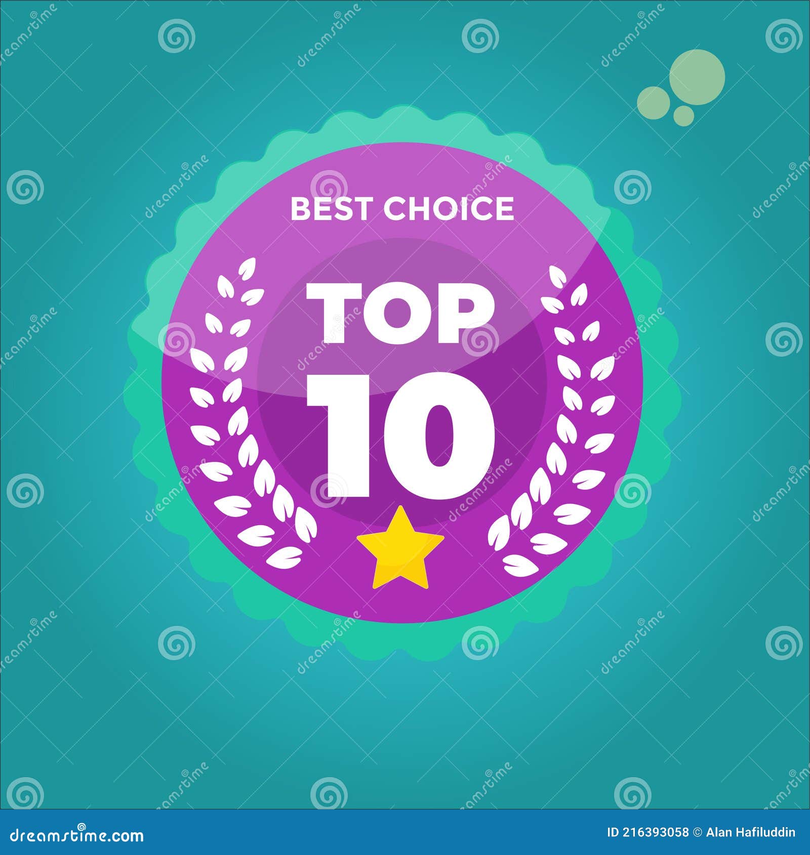 Top 10 Badges Symbol or Icon Vector Stock Vector - Illustration of ...