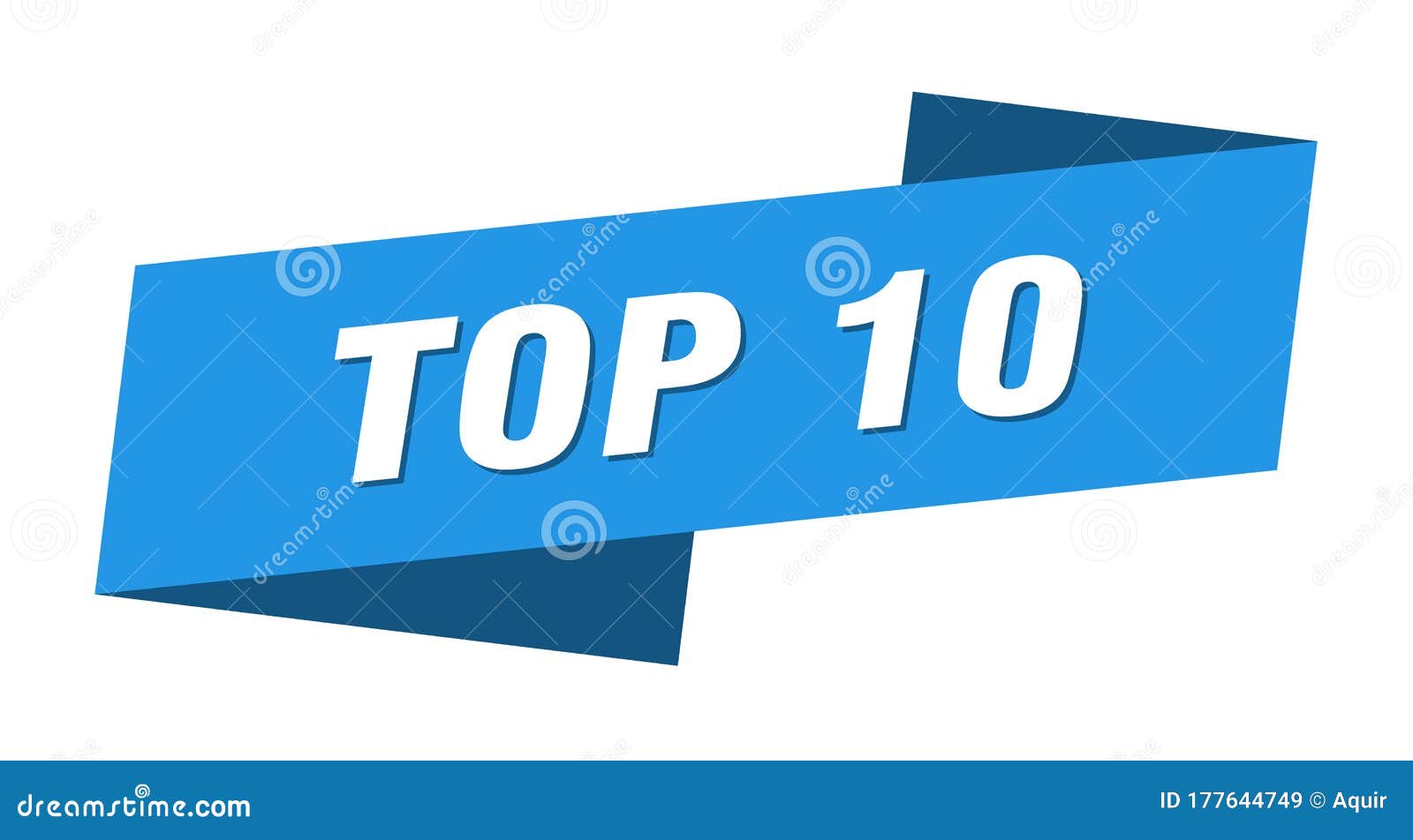 Top 10 Banner Template. Top 10 Ribbon Label Stock Vector - Illustration ...