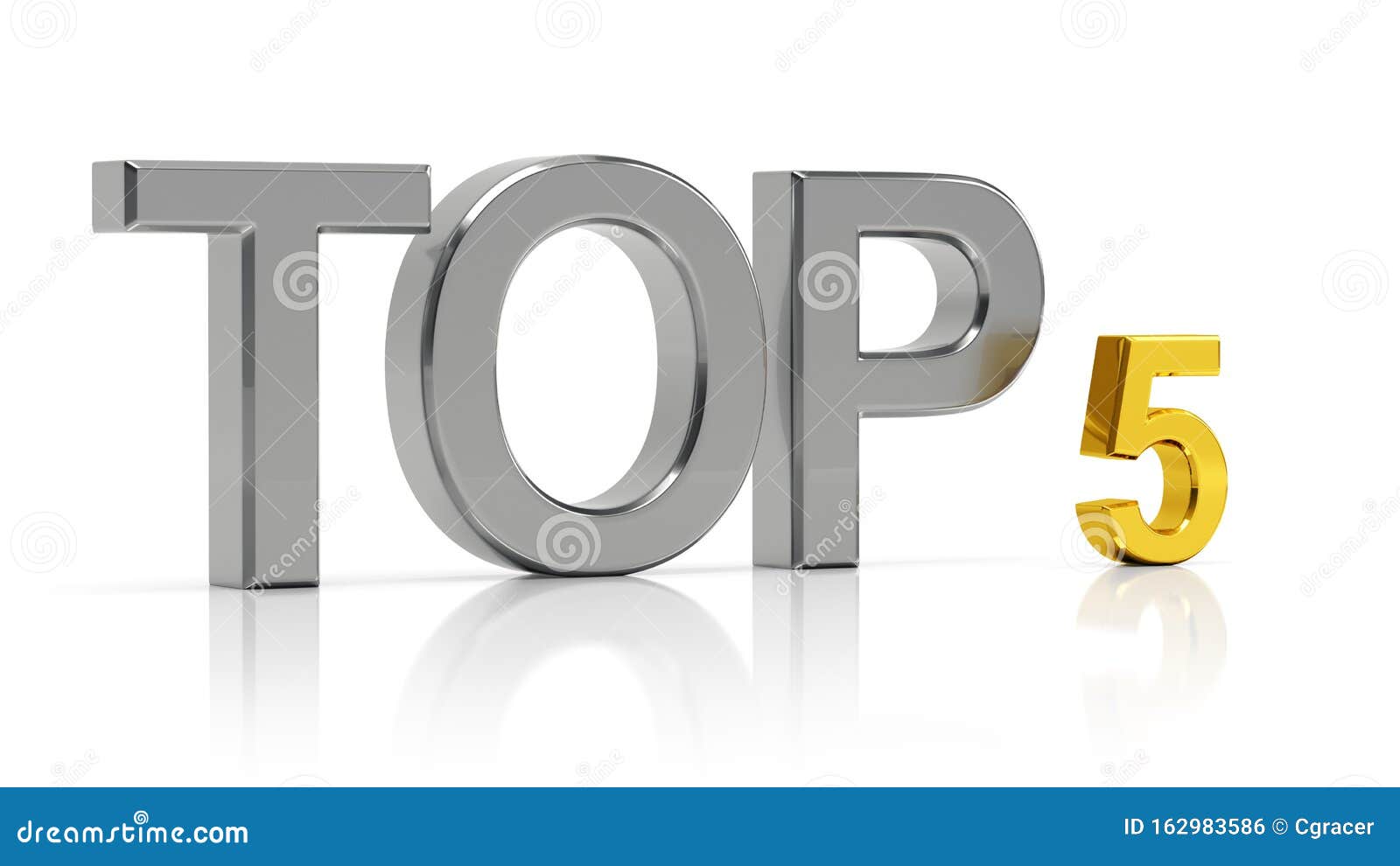 Top 5. Best five list stock illustration. Illustration of winner ...