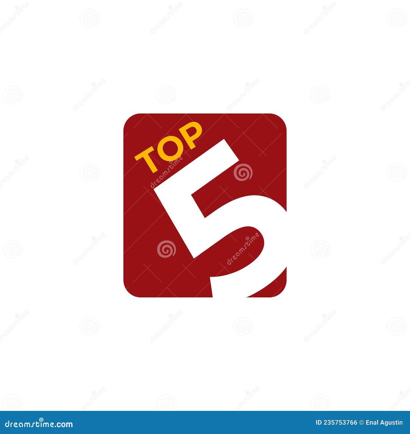 Top 5 Big Five Logo Design Template Stock Vector - Illustration of ...
