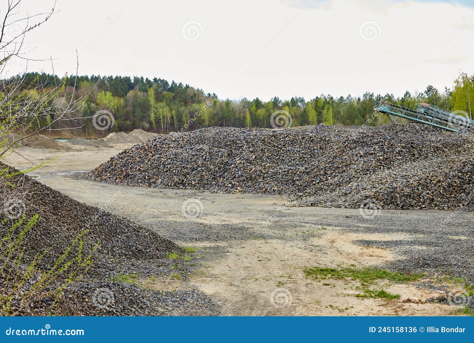 Top of Black Basalt Stones Mine, Industry Stock Photo - Image of column ...
