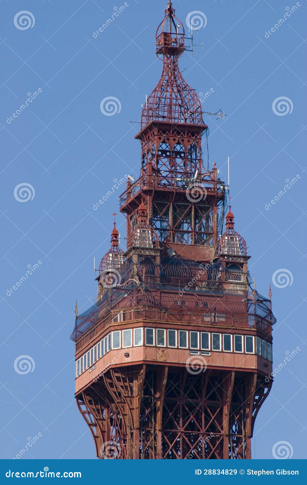 Top of the Blackpool Tower stock image. Image of victorian - 28834829