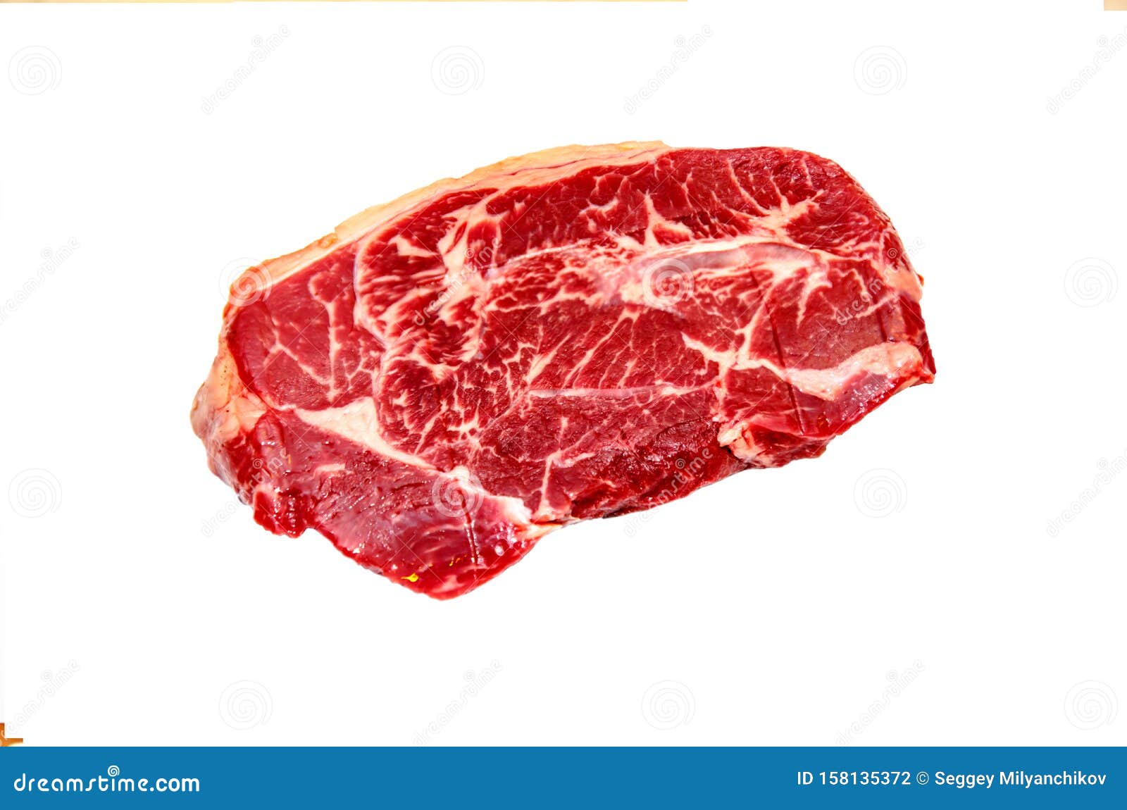 Top Blade Steak Marbled Beef Stock Photo - Image of sirloin, closeup ...