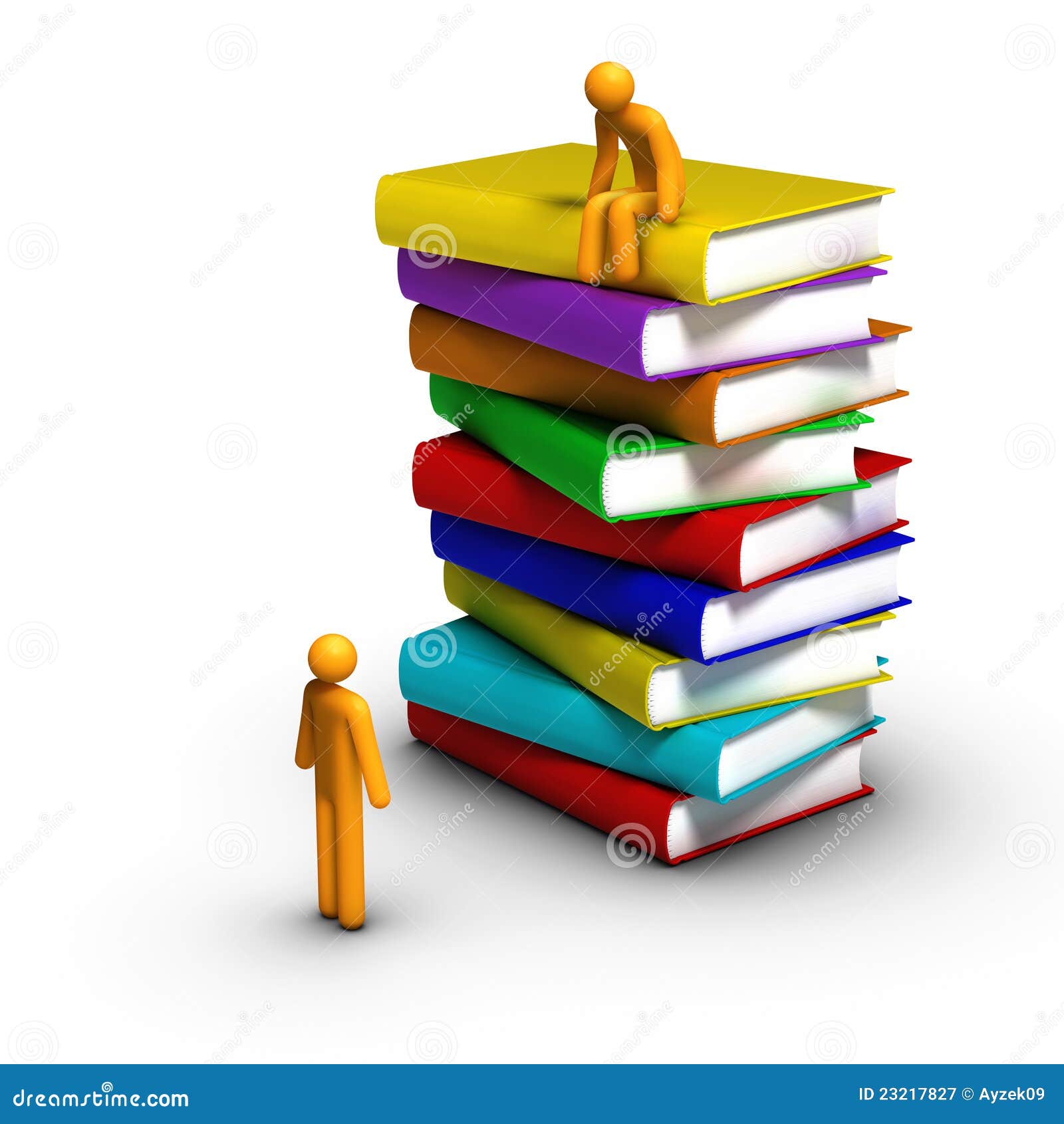 Top of the books stock illustration. Illustration of colored - 23217827