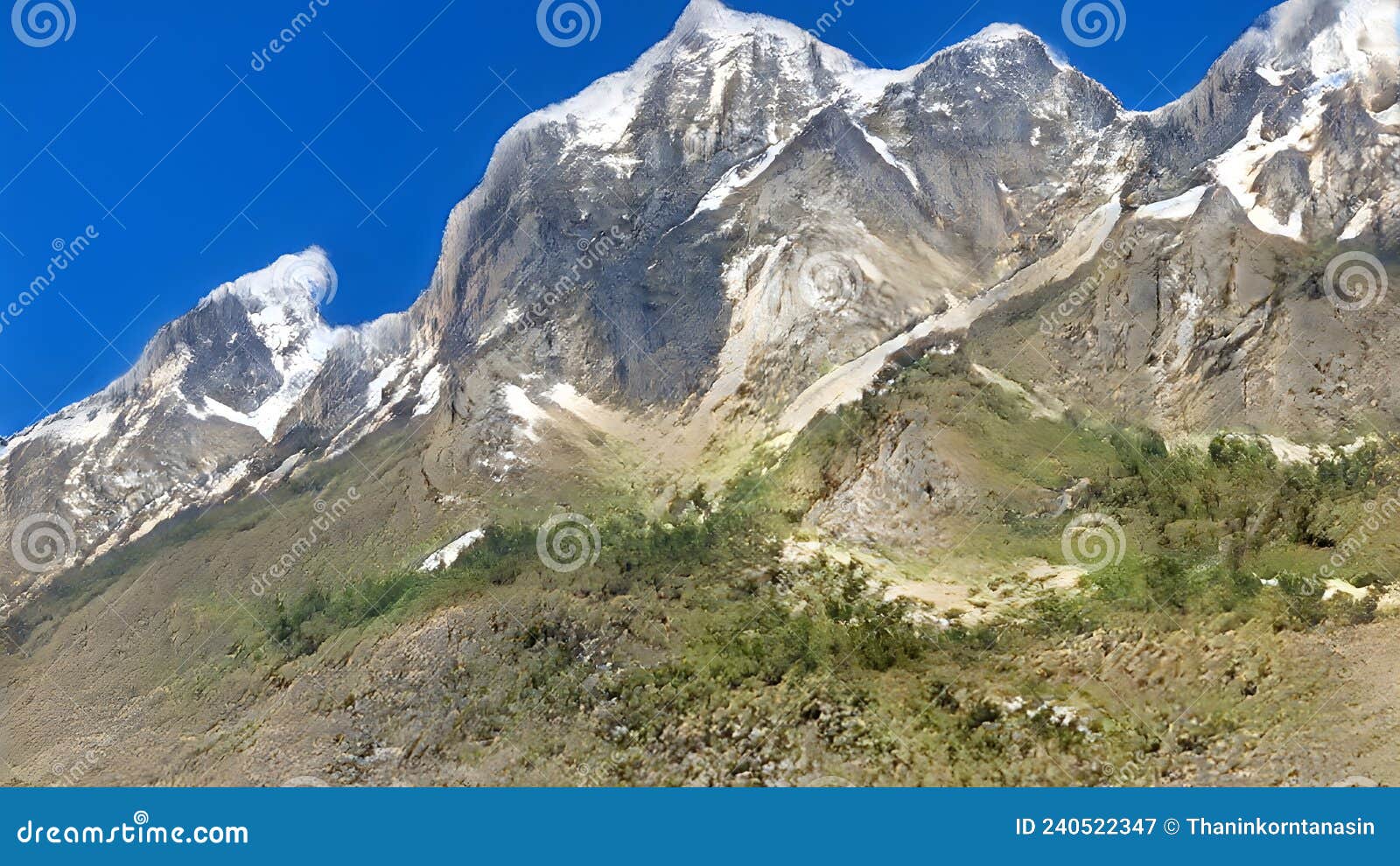 Between Top and Bottom of Mountain Stock Image - Image of geology ...