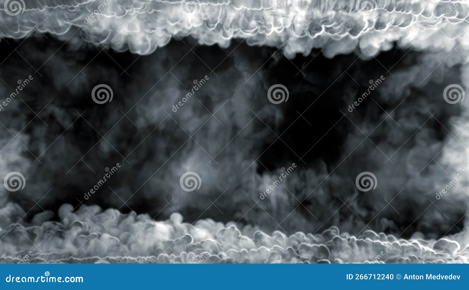 Top - Bottom Screen Frame of Rich Smoke, Isolated - Object 3D ...