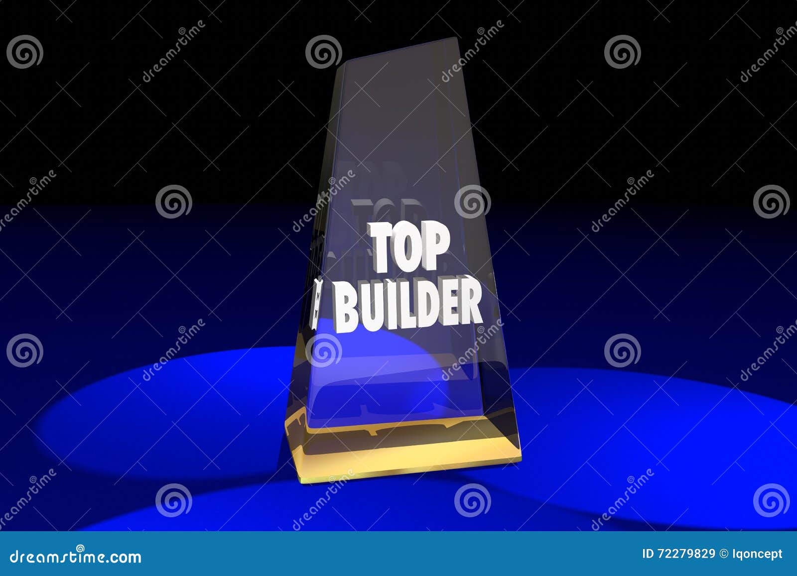 Top Builder Contractor Construction Award Words 3d Illustration Stock ...