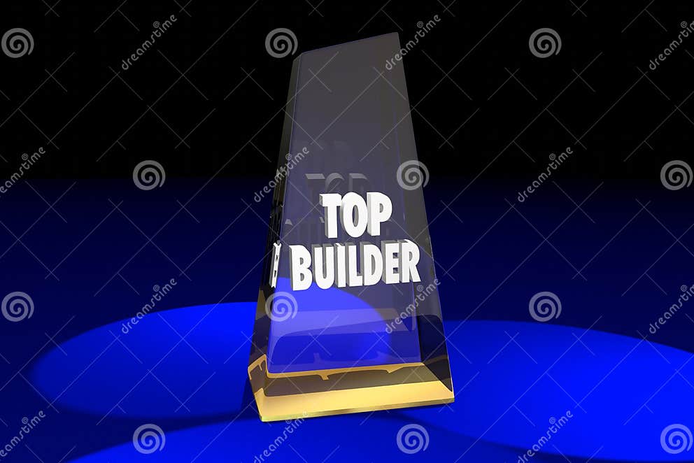 Top Builder Contractor Construction Award Words 3d Illustration Stock ...