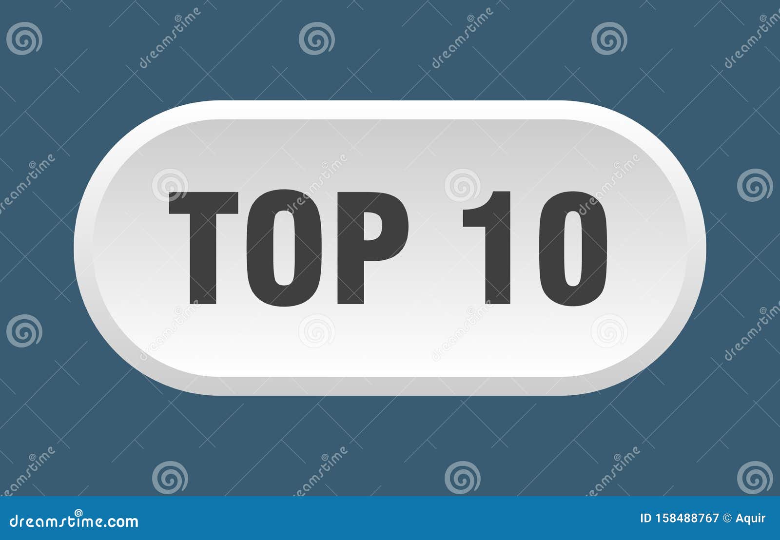 Top 10 button stock vector. Illustration of white, notice - 158488767