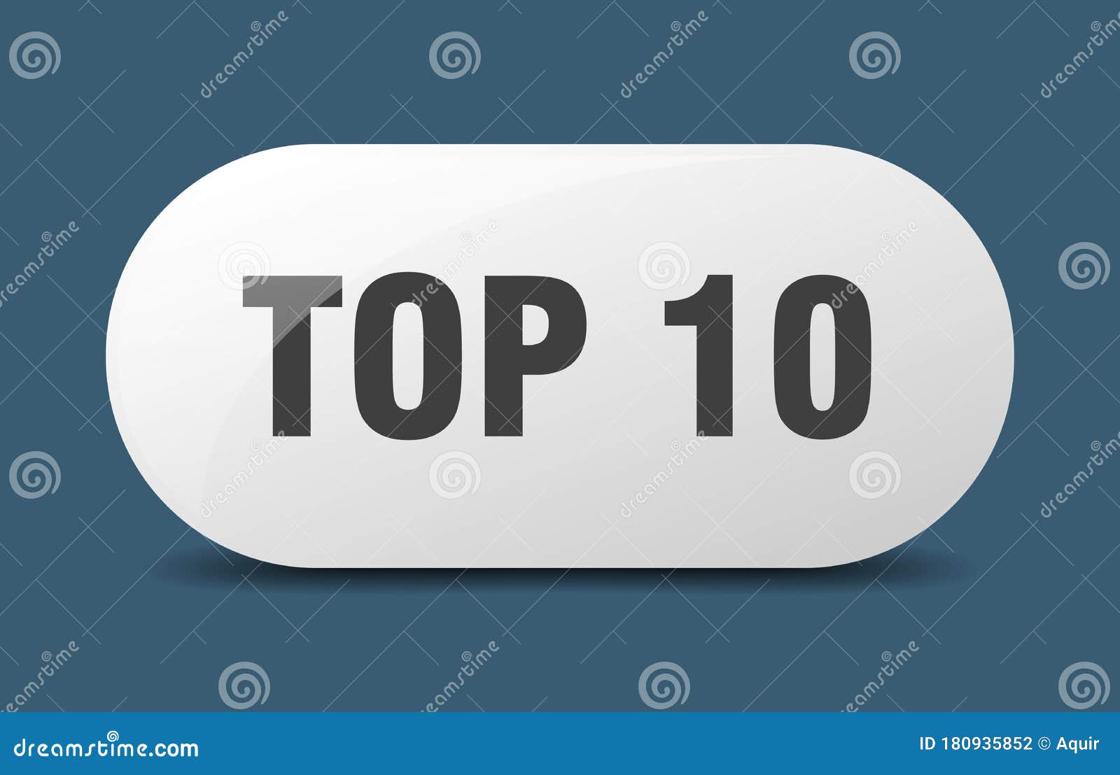 Top 10 Button. Top 10 Sign. Key. Push Button Stock Vector ...