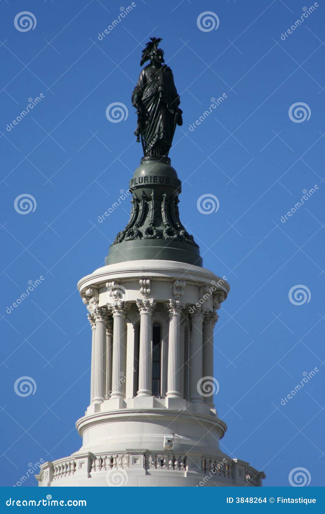 Top of Capitol Building stock photo. Image of blue, federal - 3848264