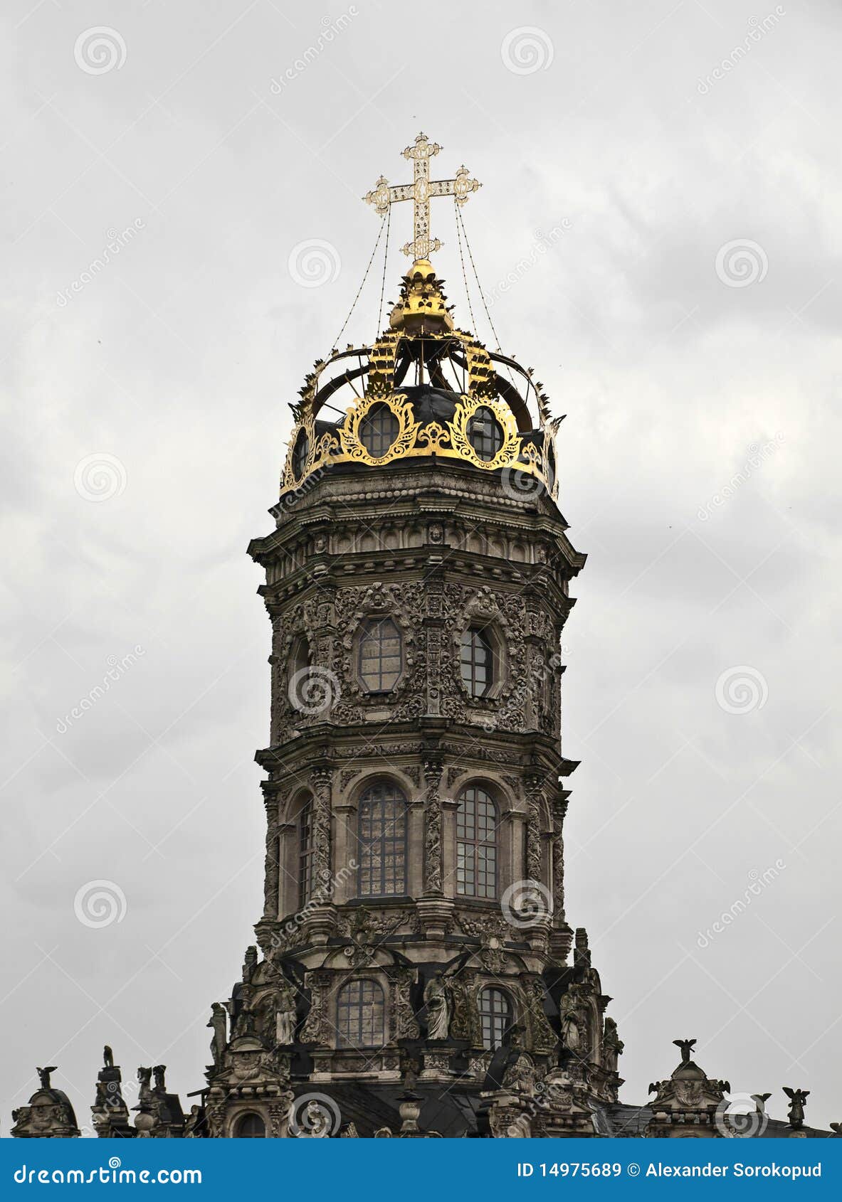 The top of the church stock image. Image of towers, bell - 14975689