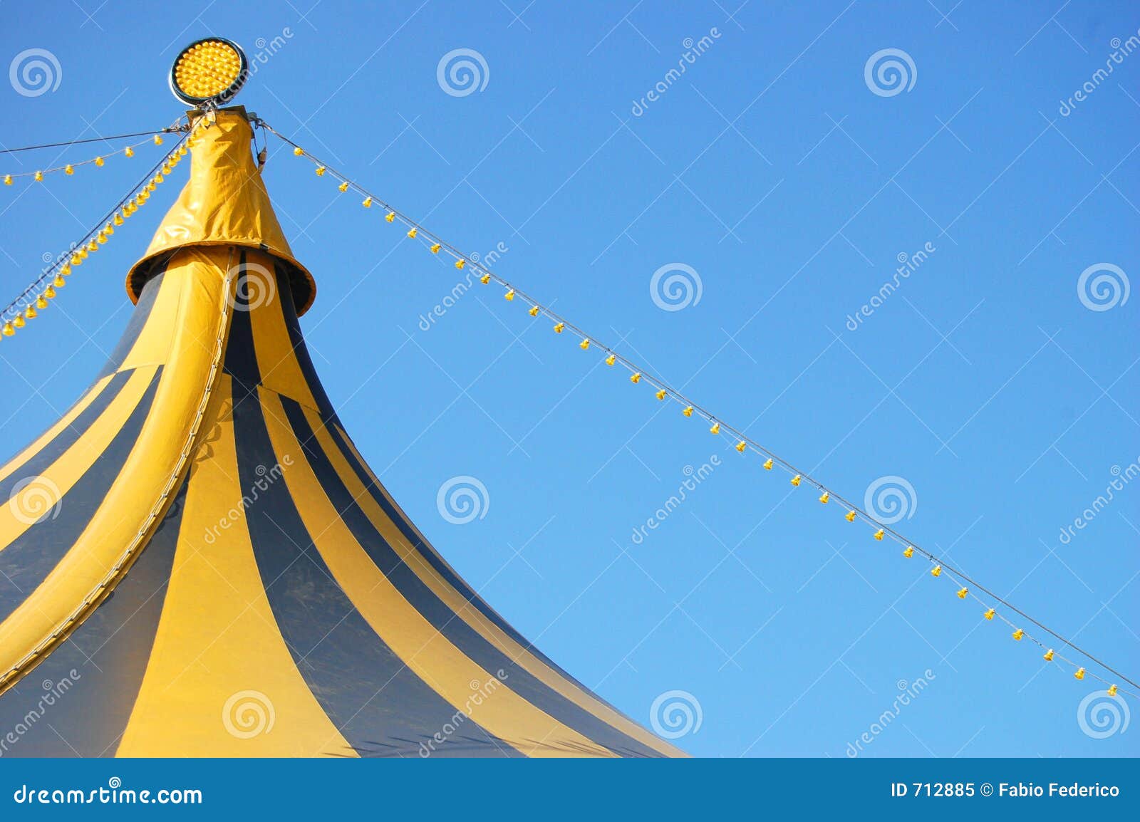 Top of a circus tent stock image. Image of high, pole, stripy - 712885
