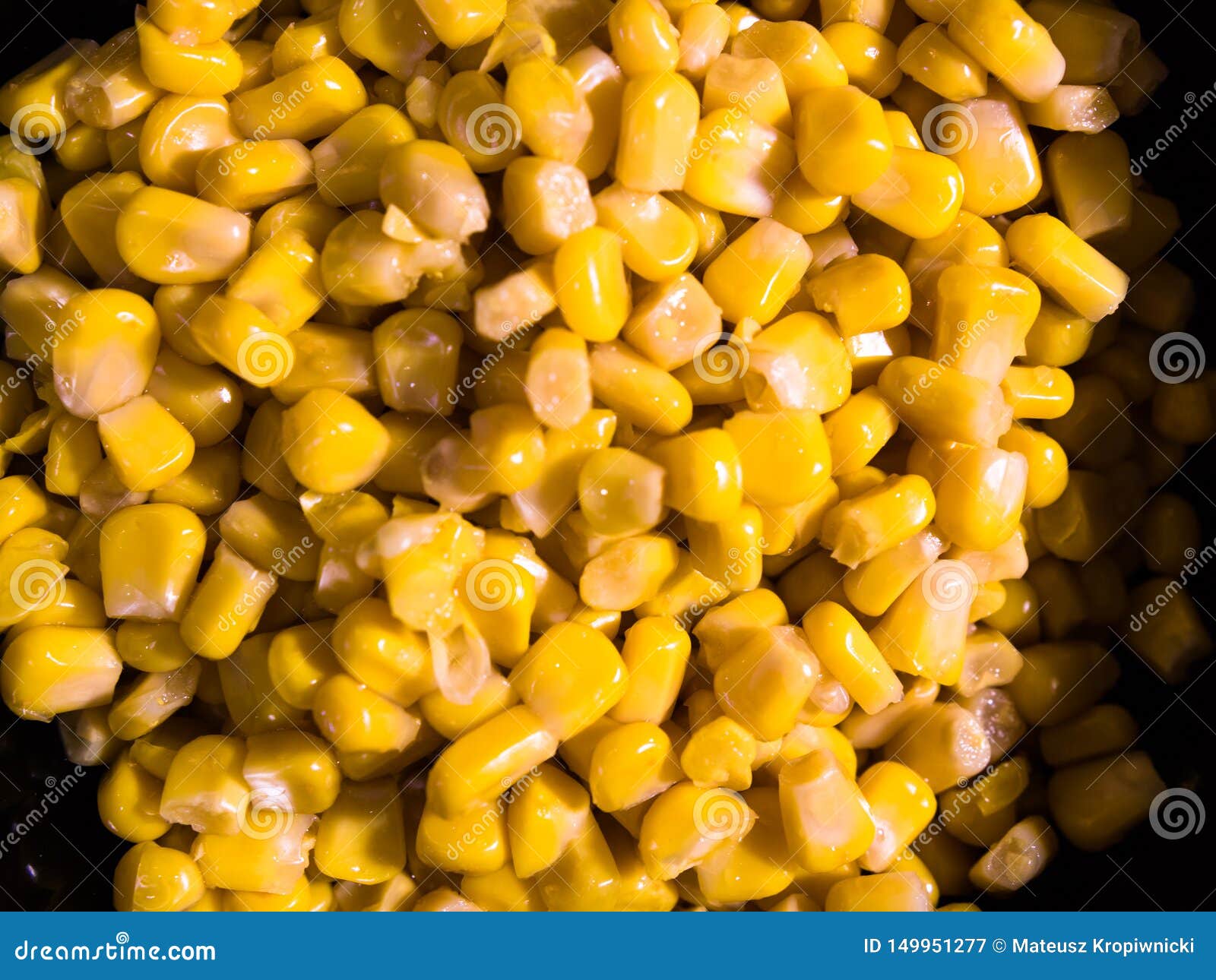 Top Close-up View of Canned Sweet Corn Stock Image - Image of ...
