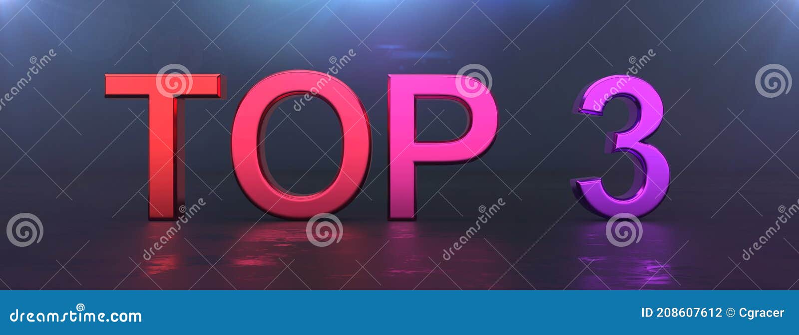 Top 3 stock illustration. Illustration of list, victory - 208607612