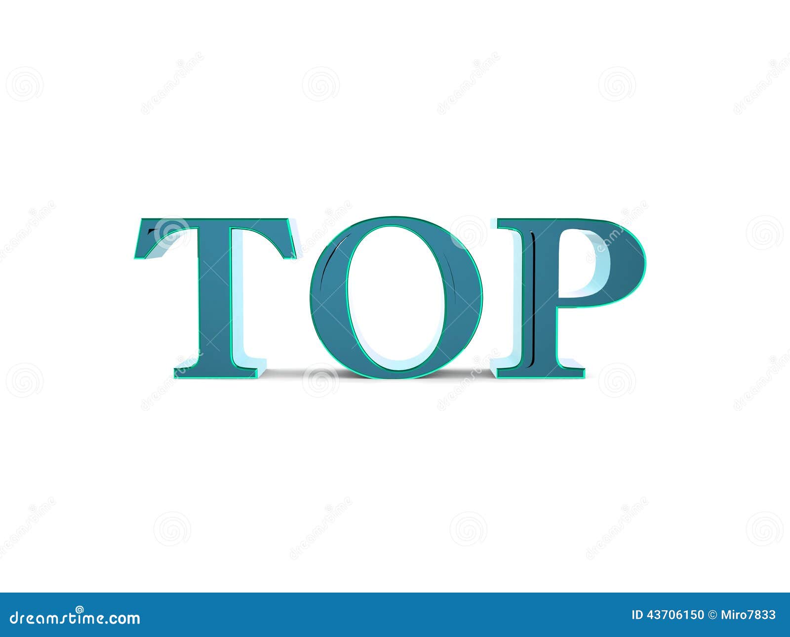 TOP 3d symbol stock illustration. Illustration of place - 43706150