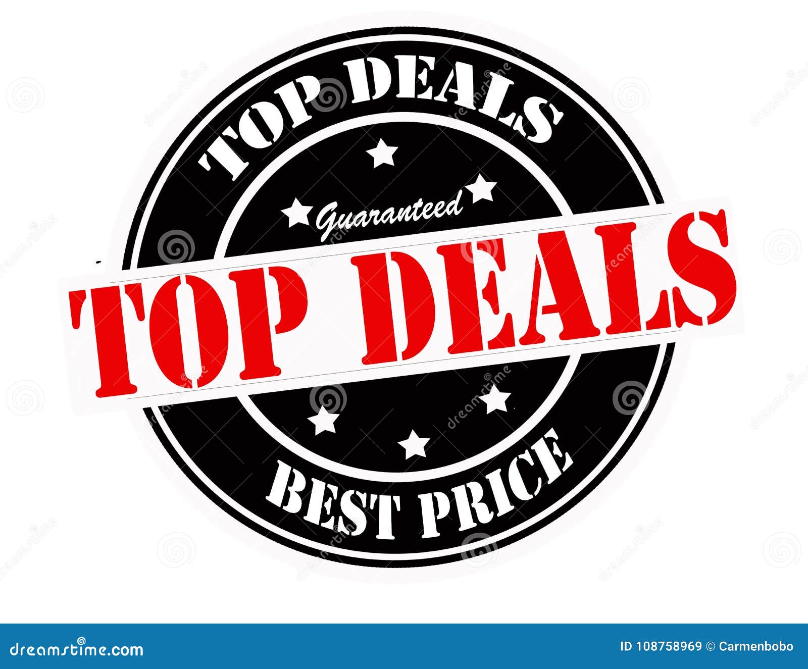 Top deals stock illustration. Illustration of stars - 108758969